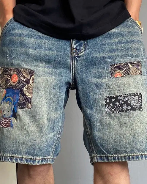 Retro Gangster Denim Shorts – Urban X